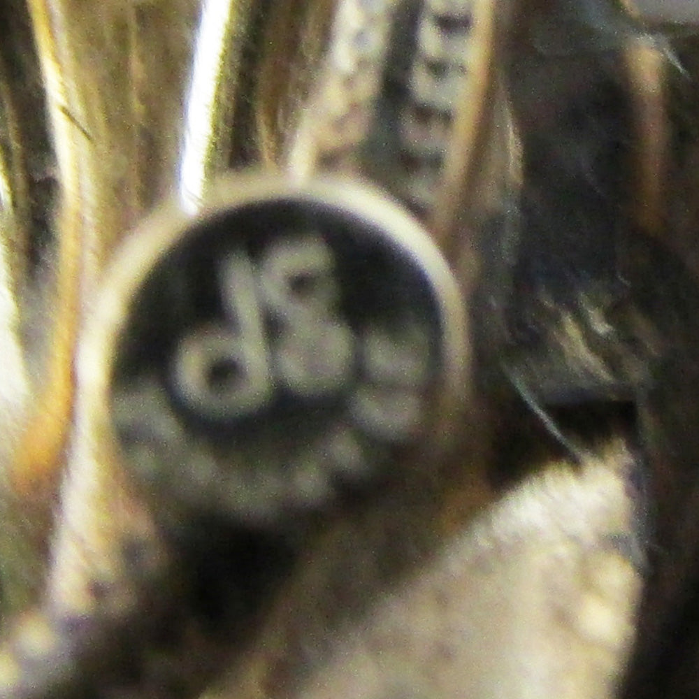 Signed DCE Vintage 1950s Classic Diamante and Gold-Filled Circle Pin