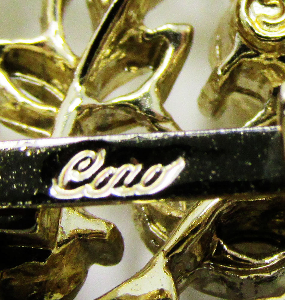 Gorgeous Coro 1960s Designer Diamante and Pearl Floral Bouquet Pin